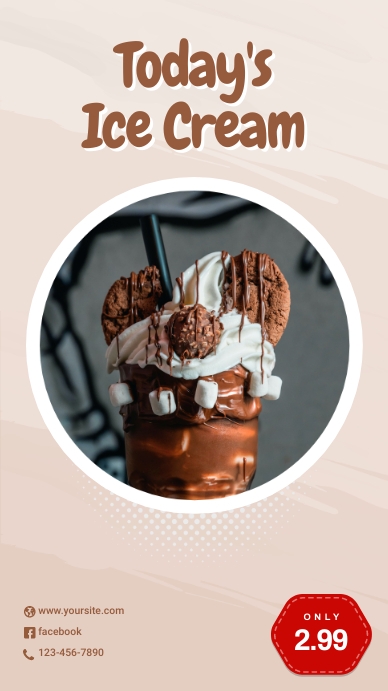 Today's Ice Cream Instagram Template | PosterMyWall