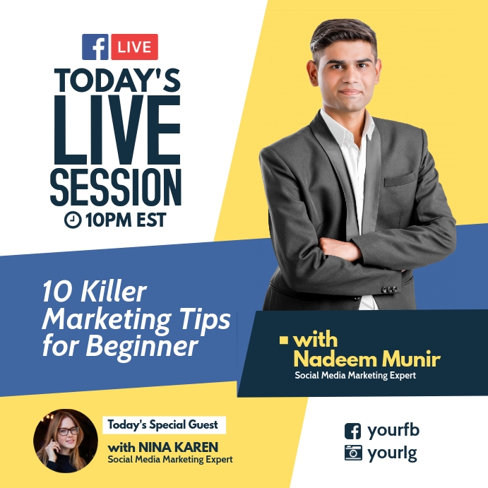 Today's live session facebook Template | PosterMyWall