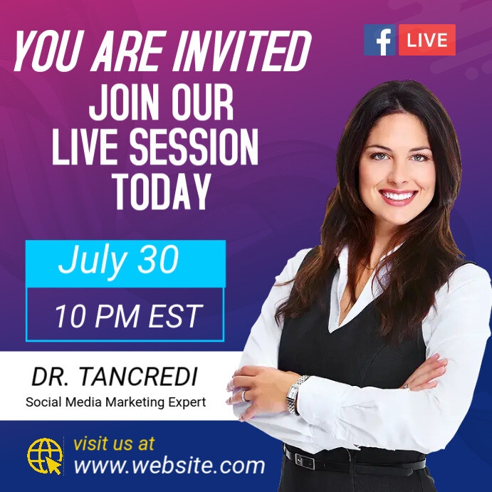 Today's live session facebook Template | PosterMyWall