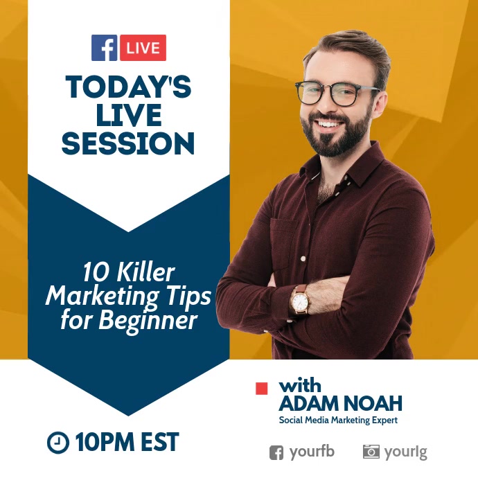 Today's live session facebook Template | PosterMyWall