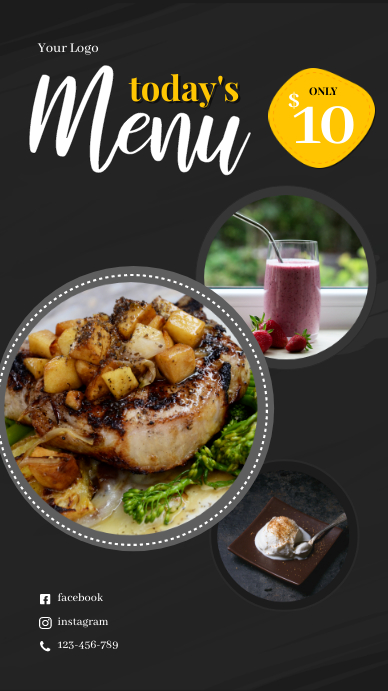 Today's Menu Instagram Template | PosterMyWall