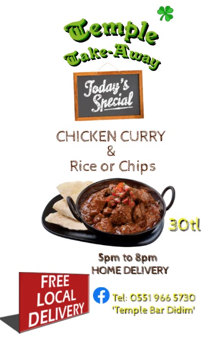 Today's Special Chicken Curry Take-Away Template | PosterMyWall