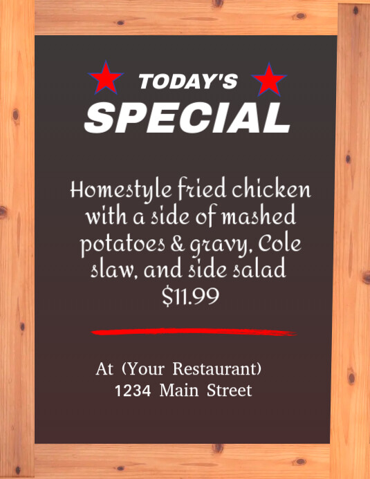 Today's Special Template | PosterMyWall