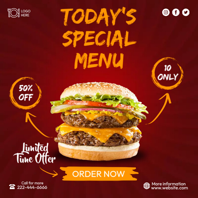 Today's Special Menu Template | PosterMyWall