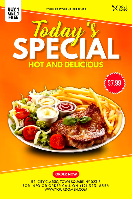 Today's special menu Template | PosterMyWall