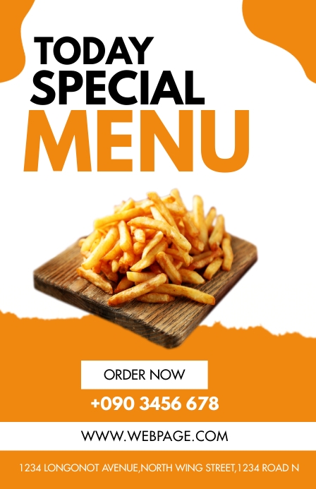 TODAY'S SPECIAL MENU FLYER Template | PosterMyWall
