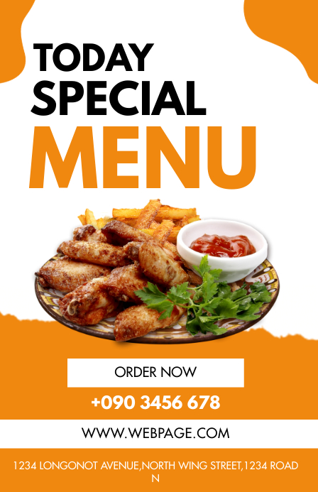 TODAY'S SPECIAL MENU FLYER Template | PosterMyWall