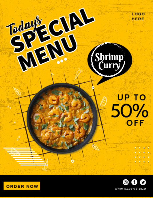 Today's Special Menu Flyer Template | PosterMyWall