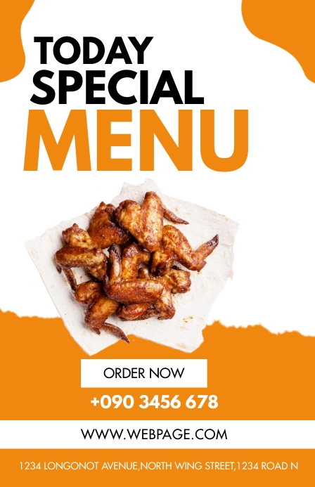 TODAY'S SPECIAL MENU FLYER Template | PosterMyWall