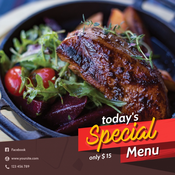 Today's Special Menu Instagram Template | PosterMyWall