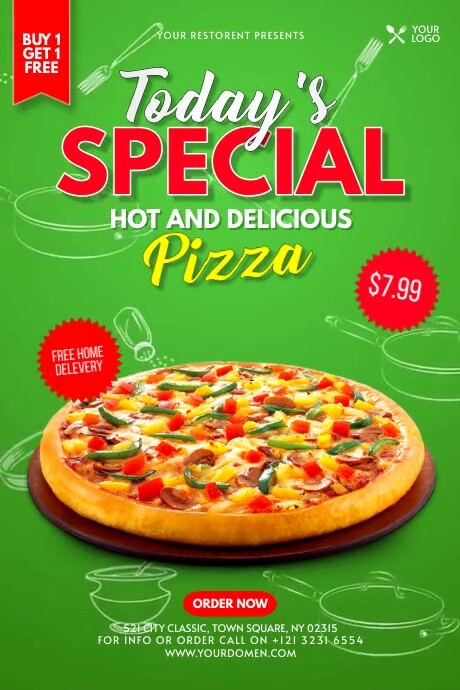 Today's special pizza Template | PosterMyWall
