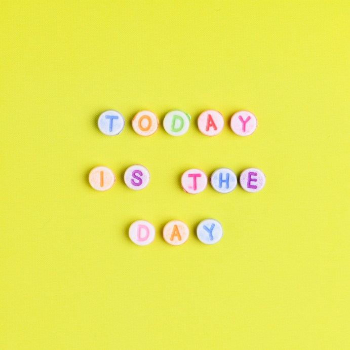 Today is the day beads text yellow background Template | PosterMyWall