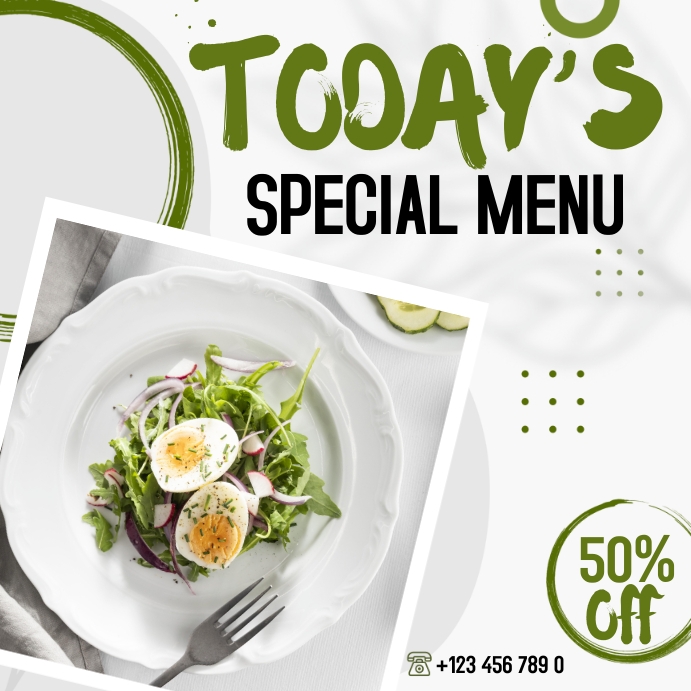Copy of today special menu social media post design | PosterMyWall