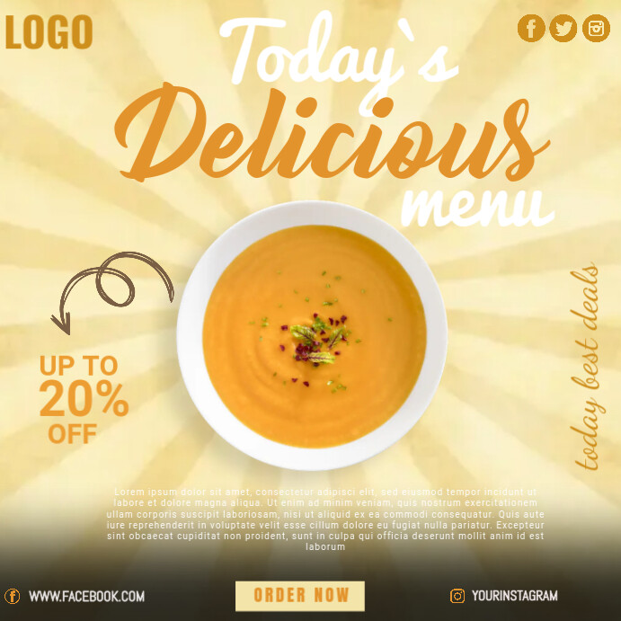 Todays Menu Ads Template | PosterMyWall