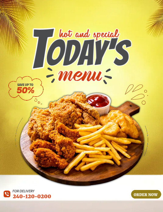 Todays Menu Flyer Template | PosterMyWall