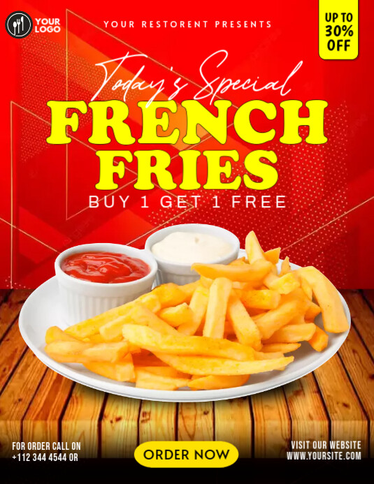 Todays special french fries Template | PosterMyWall