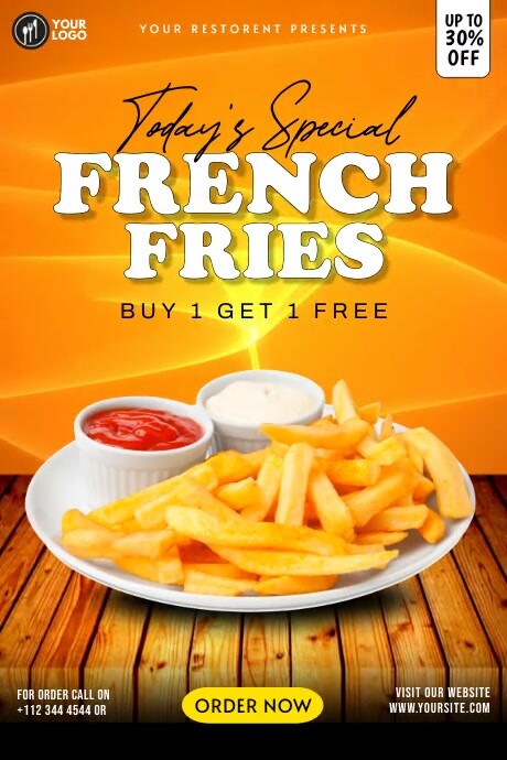 Todays special french fries Template | PosterMyWall