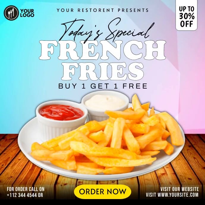 Todays special french fries Template | PosterMyWall