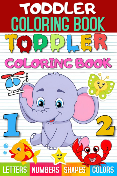 Copy of Toddler coloring book | PosterMyWall