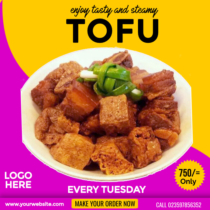 Tofu advert Template | PosterMyWall