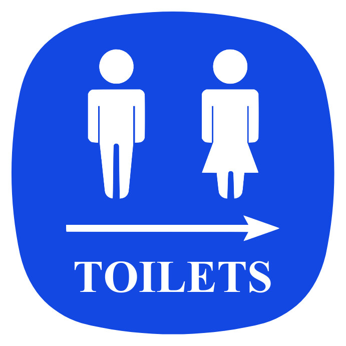 Toilets direction sign Template | PosterMyWall