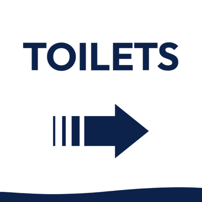 toilets directions sign Template | PosterMyWall