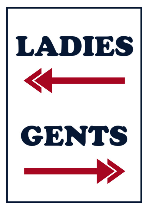 toilets directions sign Template | PosterMyWall