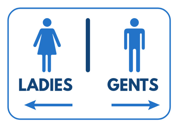 toilets washrooms signage Template | PosterMyWall