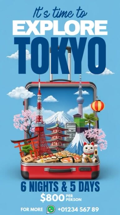 Tokyo Tour Agency Ad Template | PosterMyWall