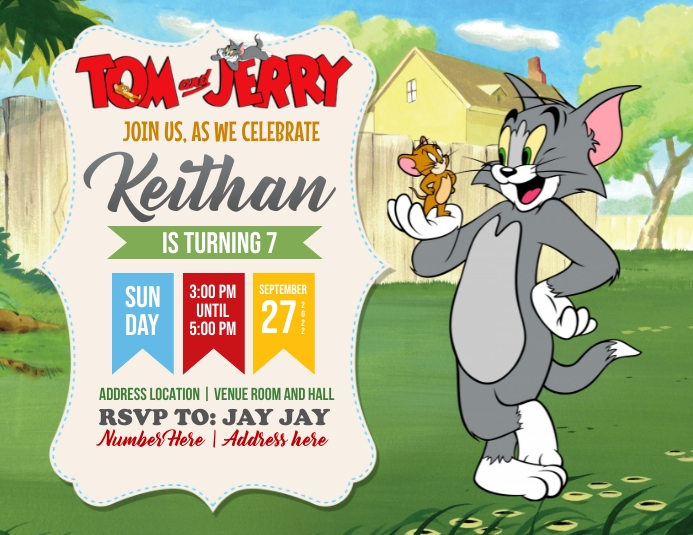 Tom and Jerry Template | PosterMyWall