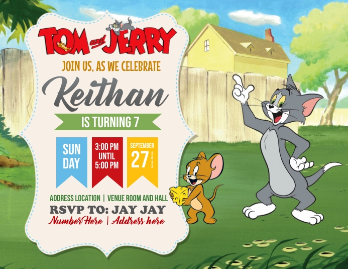 Plantilla de Tom Y Jerry | PosterMyWall