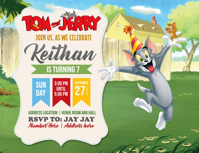 Tom and Jerry Template | PosterMyWall