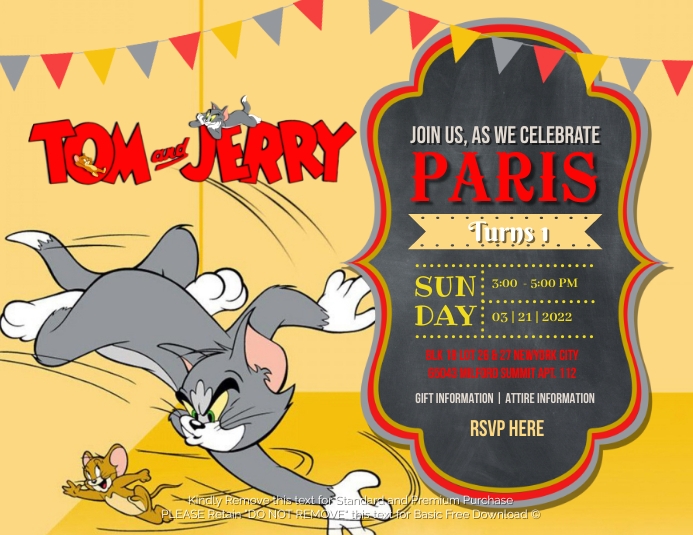 Tom and Jerry Template | PosterMyWall