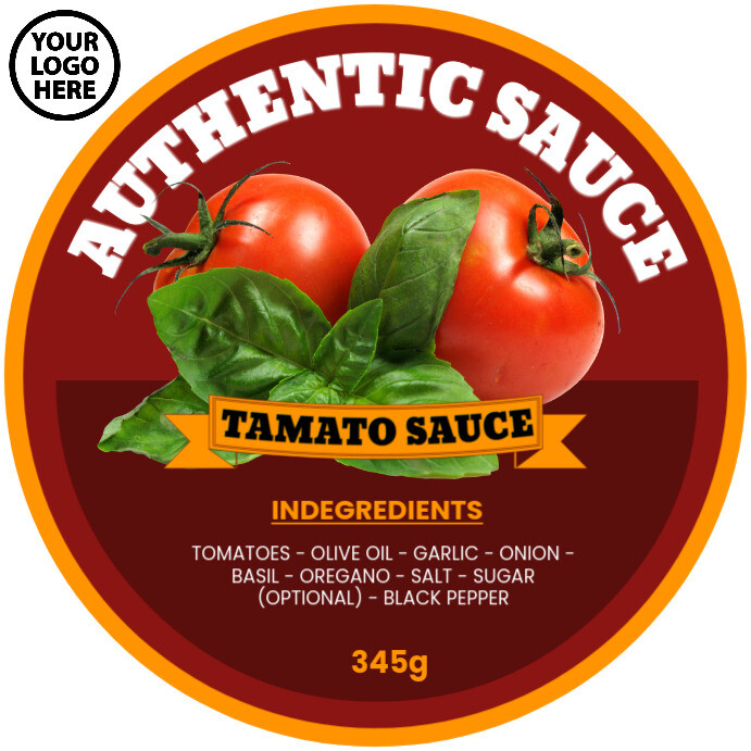 Tomato sauce label design Template | PosterMyWall