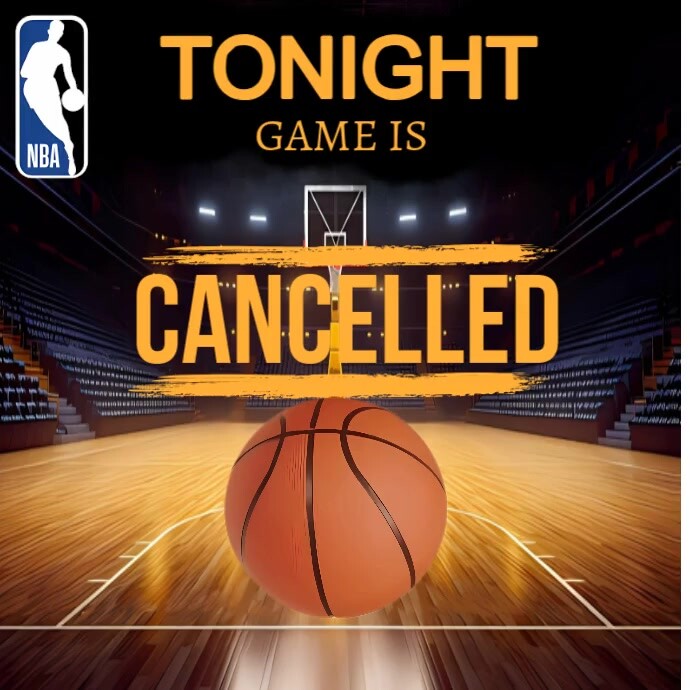 Tonight game is cancelled design template | PosterMyWall