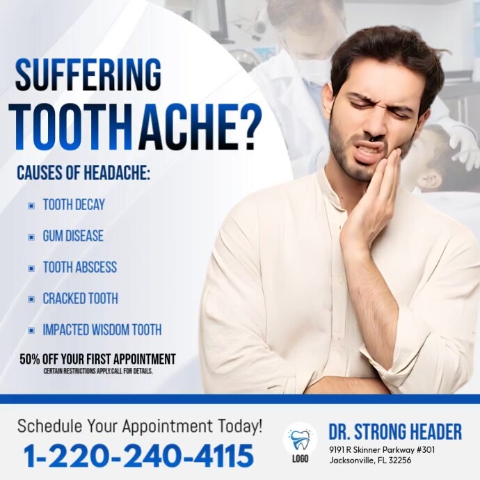 TOOTHACHE PROBLEM POSTER Template | PosterMyWall