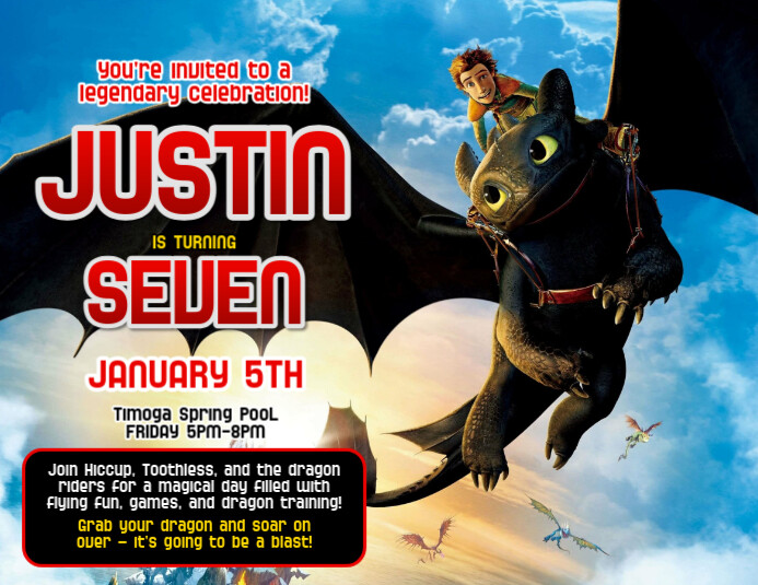 Copy of Toothless Birthday Flyer | PosterMyWall