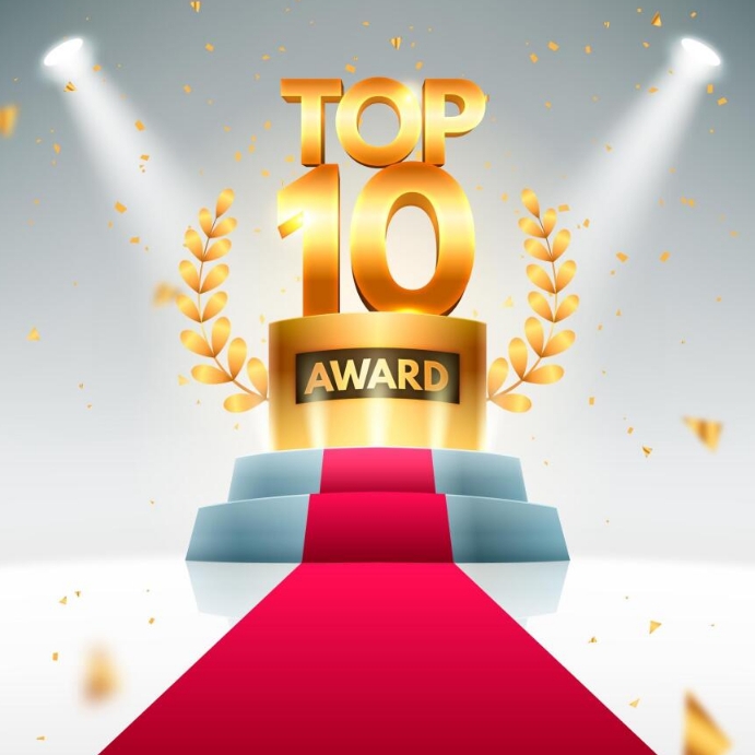Copy of Top 10 best golden podium award background | PosterMyWall
