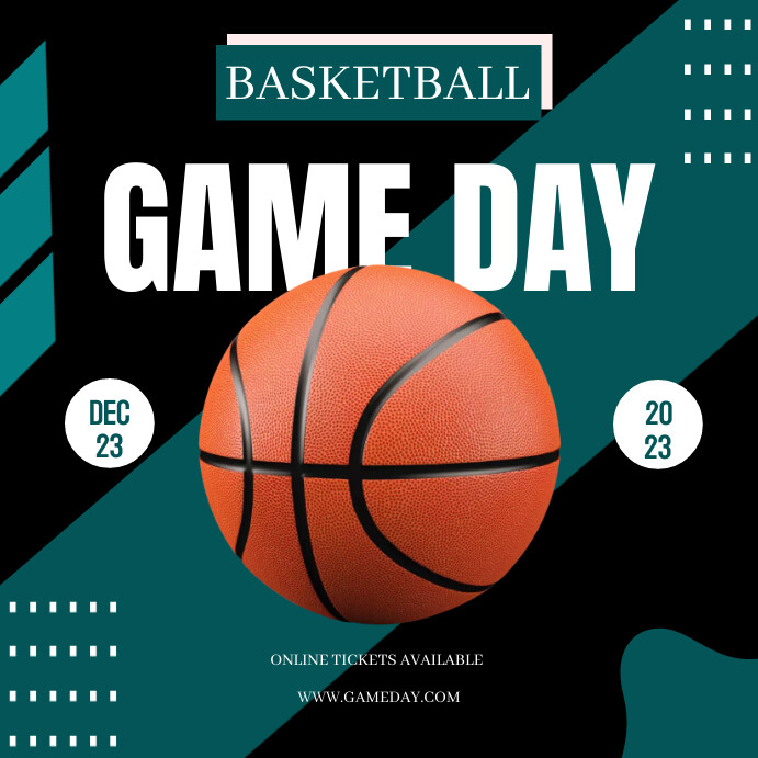 tosca black basketball template | PosterMyWall