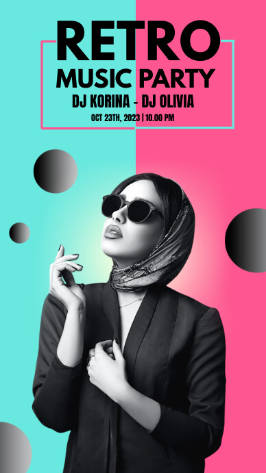 Copy of Tosca red retro music party instagram story | PosterMyWall