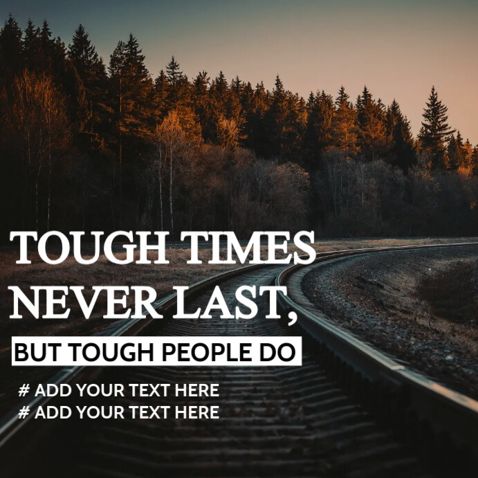 tough times never last inspiration flyer (1) Template | PosterMyWall