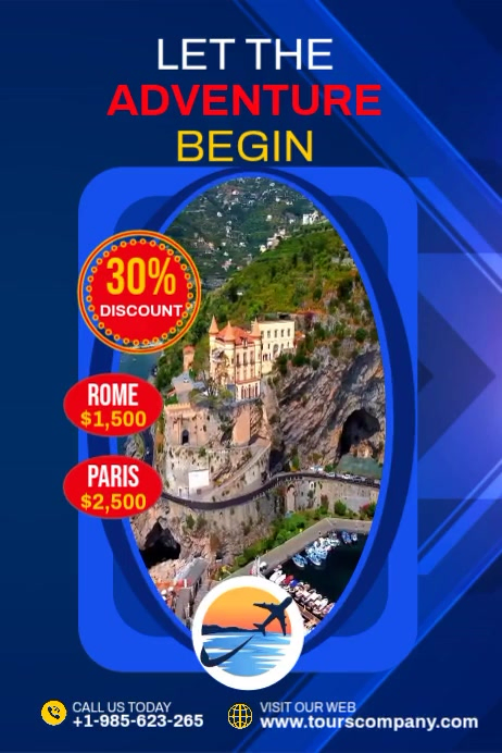 Tours & Travels Ad Template | PosterMyWall