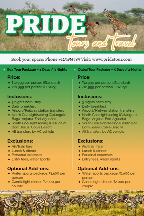 Tours and Travel Ad Template | PosterMyWall