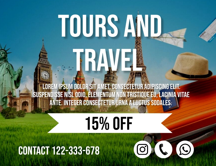 Tours and travel flyers Template | PosterMyWall