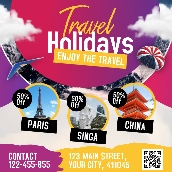 Tours and travel flyers Template | PosterMyWall