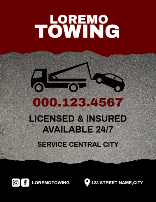 Towing Service Template | PosterMyWall
