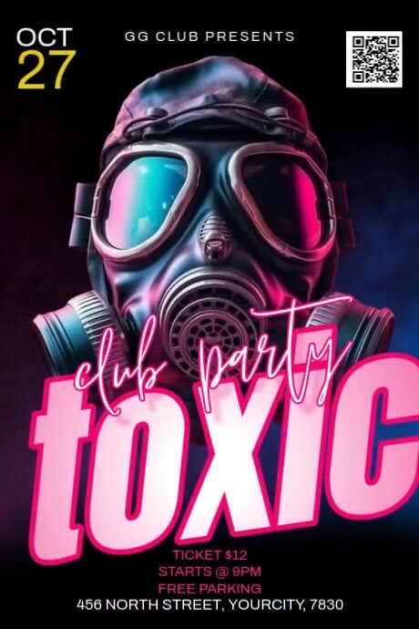 Plantilla de Toxic Club Party | PosterMyWall
