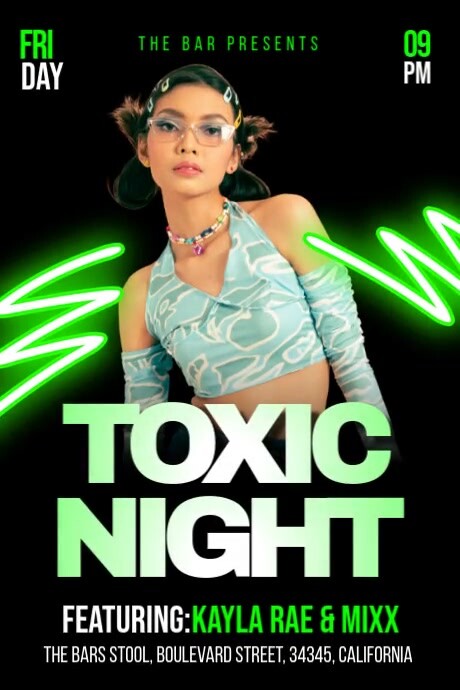 Copy of Toxic Night Club | PosterMyWall