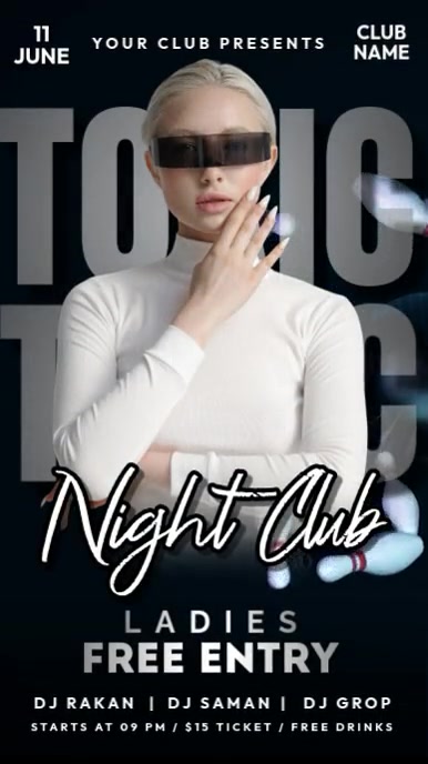 Modèle Toxic Night Club | PosterMyWall