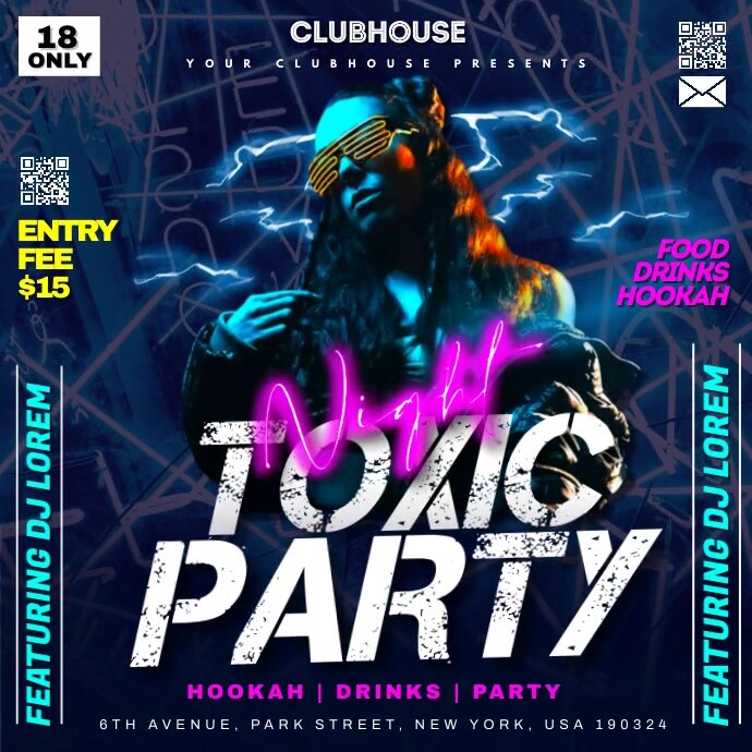 TOXIC NIGHT Template | PosterMyWall